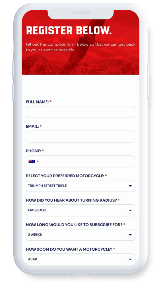 Turning Radius - Motorcycle Subscription